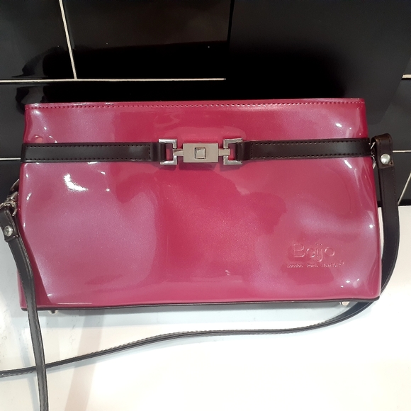 Beijo | Bags | Beijo Hot Pink And Brown Shoulder Bag | Poshmark